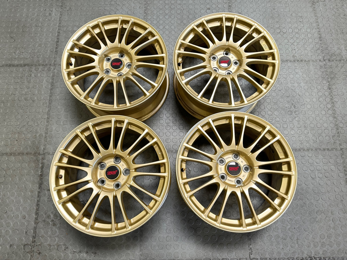 Pre-Owned STI BBS Gold Wheel Set 18x8.5 5x114.3 ET55 - Subaru – Mann ...